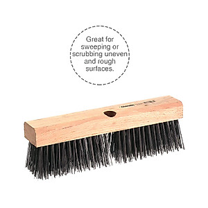 Osborn 52061SP Block Style Wire Broom Head, Heavy Duty Scrubbing and Sweeping, Cold Drawn Wire Fill Material, 12" Block Head Length, 2-3/8" Block Width, 2-1/2" Trim Length, 12-1/2" x 2-1/2" Brush Face