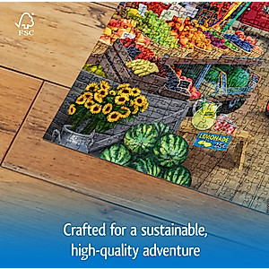Wonder Forge Farmer's Market Day 1000 Piece Jigsaw Puzzle for Adults | Unique, Perfectly-Fitting Pieces | Fun, Vibrant Imagery | Amazon Exclusive