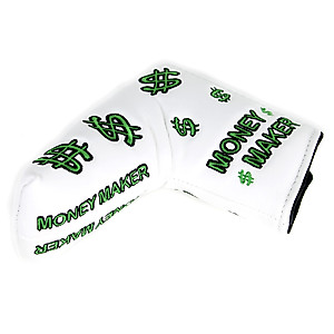 CNC GOLF MONEY MAKER White Putter Cover Magnetic Headcover for Scotty Cameron Taylormade Odyssey Blade