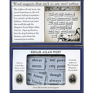 Magnetic Poetry - Edgar Allan Poet Kit - Words for Refrigerator - Write Poems and Letters on The Fridge - Made in The USA