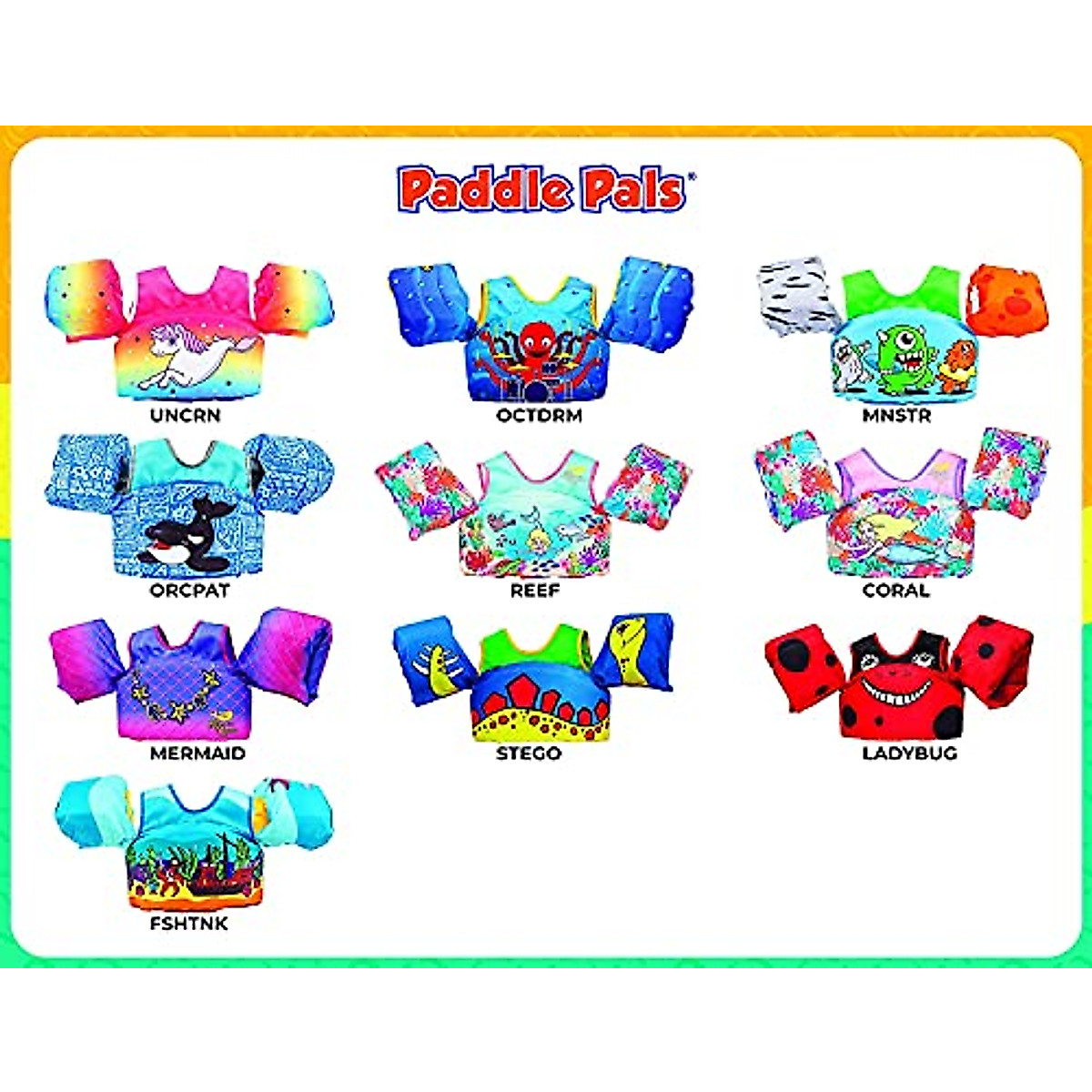 Body Glove Paddle Pals Learn to Swim Life Vest, One Size 33-55 LBS, Octo Drummer