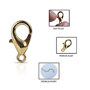 CROFOYO 6 Colors 930 pcs Jewelry Findings Kit Nickel-Free with 12mm Lobster Clasps and 5mm Open Jump Rings for DIY Craft Necklace Bracelet Jewelry Making