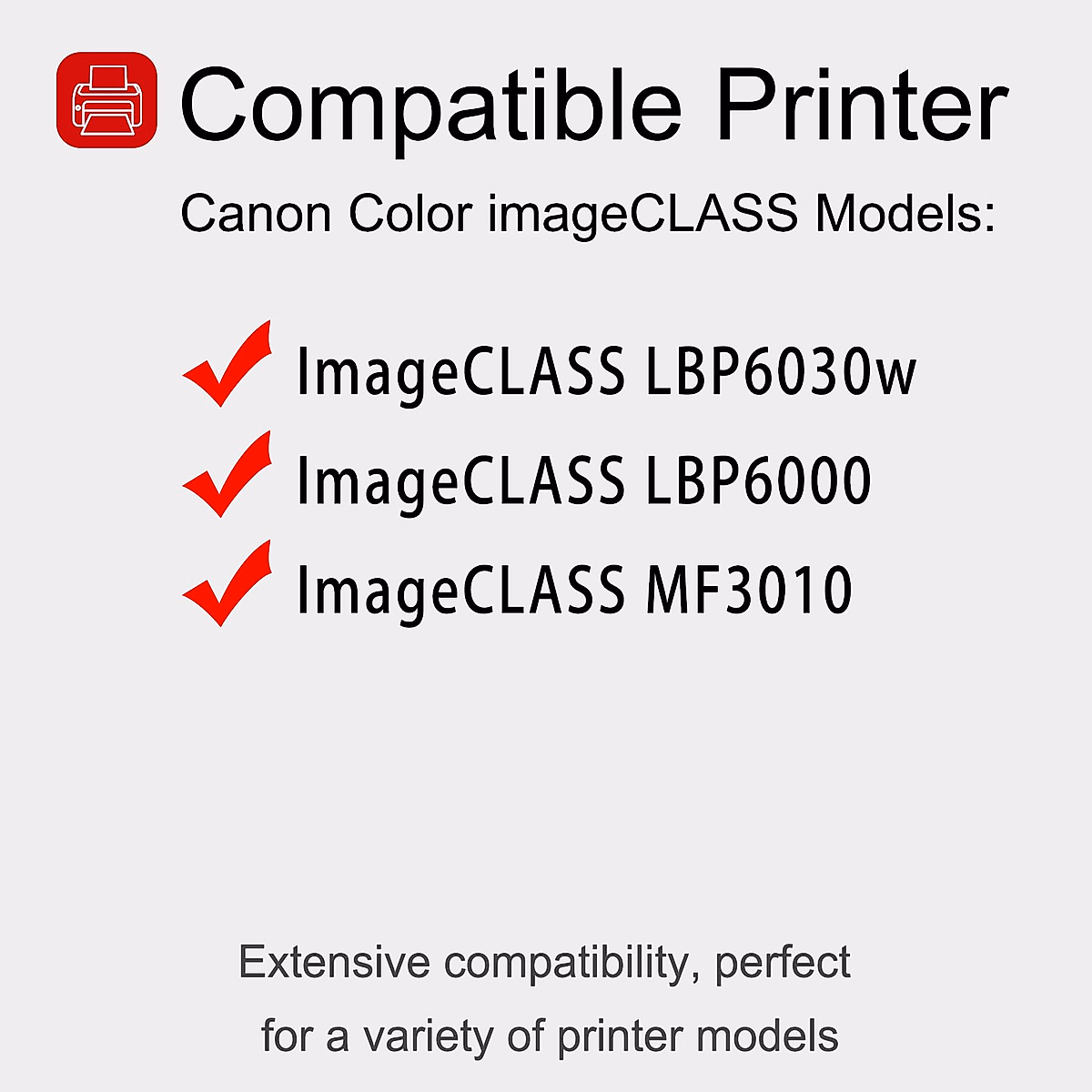 5 Pack CRG 125 3484B001AA Black Toner Cartridge: Compatible Replacement for Canon ImageCLASS LBP6030w, LBP6000, MF3010 Printer