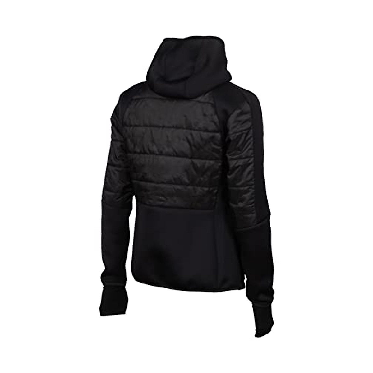 Arena Unisex Team Hooded F/Z Half-quilted Jacket, Black, X-Small