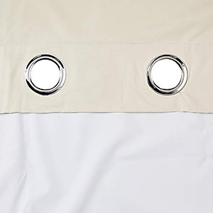 Amazon Basics Room Darkening Blackout Window Curtain with Grommets, 52 x 84 Inches, Beige - Set of 2