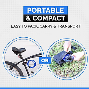 DocksLocks Anti-Theft Security Cable Lock, Blue, 2ft, Combination Lock, Weather Resistant, Portable