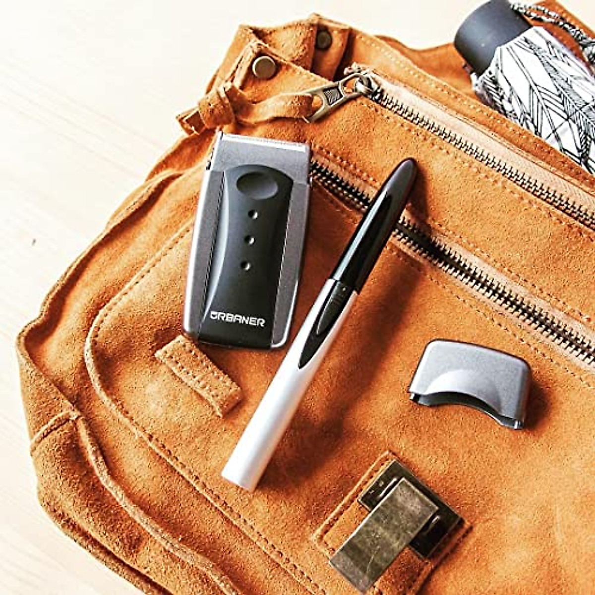 URBANER Battery Powered Grooming Trimmer Gift Set for Men, Electric Beard Shaver and Ear and Nose Hair Clipper, Safe Blades, Portable, Cordless, MB-970