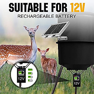 12V 2W Solar Panel for Deer Feeder, Waterproof Small Solar Battery Charger with Aluminum Mounting Bracket and Alligator Clip for Deer Feeder 12 Volt Solar Panel