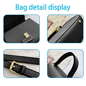 Women's shoulder bag Fashion messenger bag Large capacity leather bag Mobile phone bag Commuter bag (Black)