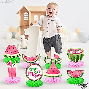 KatchOn, One In A Melon Centerpieces for Tables - 9 Pieces | One In A Melon Party Decorations 1st Birthday, Watermelon Birthday Decorations | Watermelon Party Decorations, Watermelon Table Decorations