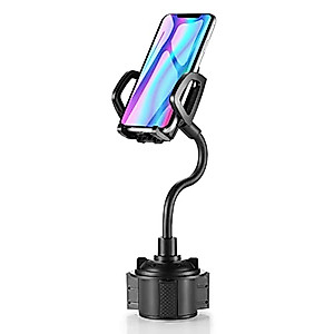 RensanR Cup Phone Holder for Car,Car Cup Holder Phone Mount with 360° Rotation Adjustable Gooseneck,Car Phone Holder Mount for All Smartphones Upgrade