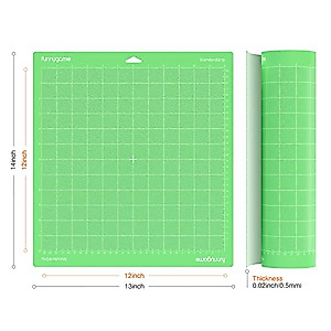 Funnygame Standard Grip Cutting Mat 12x12, Green Sticky Mat 3 Pack for Cricut Maker 3/Maker/Explore 3/Air 2/Air/One, Suit for HTV/Cardstock/Paper/Adhesive Vinyl and other Accessories