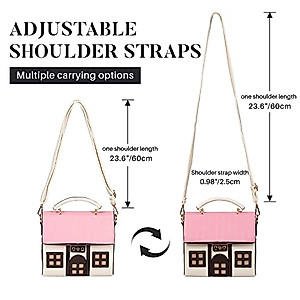 Women Cute Realtor Bag House Shaped Crossbody Bags Cellphone Purse for Women Creative Shoulder Bags
