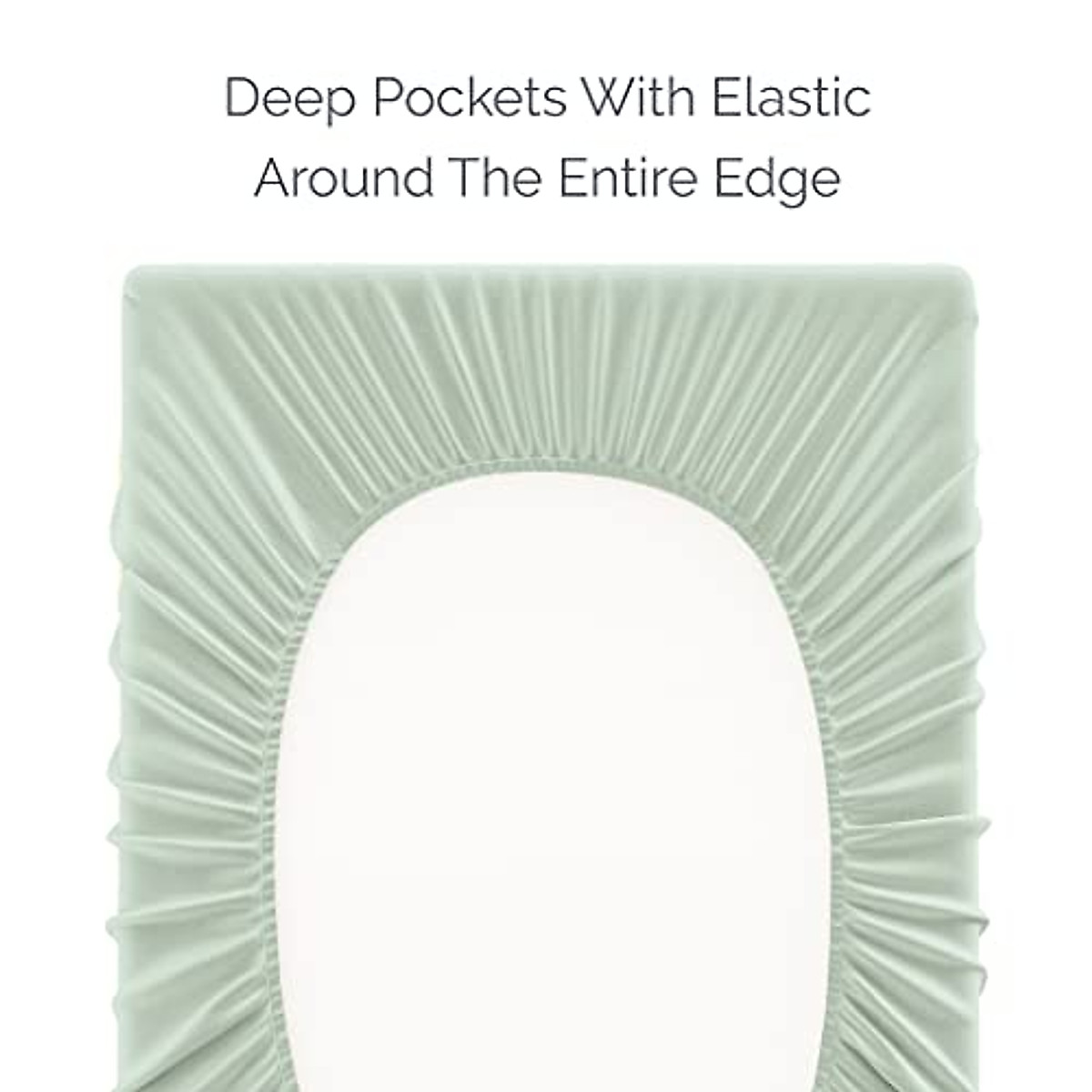 Natemia Fitted Pack and Play Sheet - 100% Organic Cotton - for Standard Size Playard, Pack n Play, and Mini Crib Mattress - Ultra Soft, Thick & Stretchy Jersey Knit Cotton