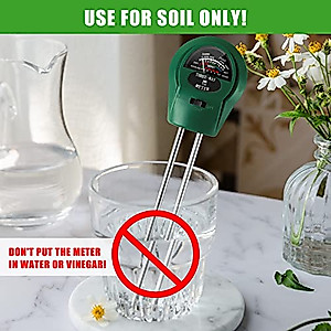 HuiFaCai Soil Tester Moisture,3-in-1 Soil Moisture Meter, Plant Water Meter,pH Meter Tool,Soil Hygrometer Sensor