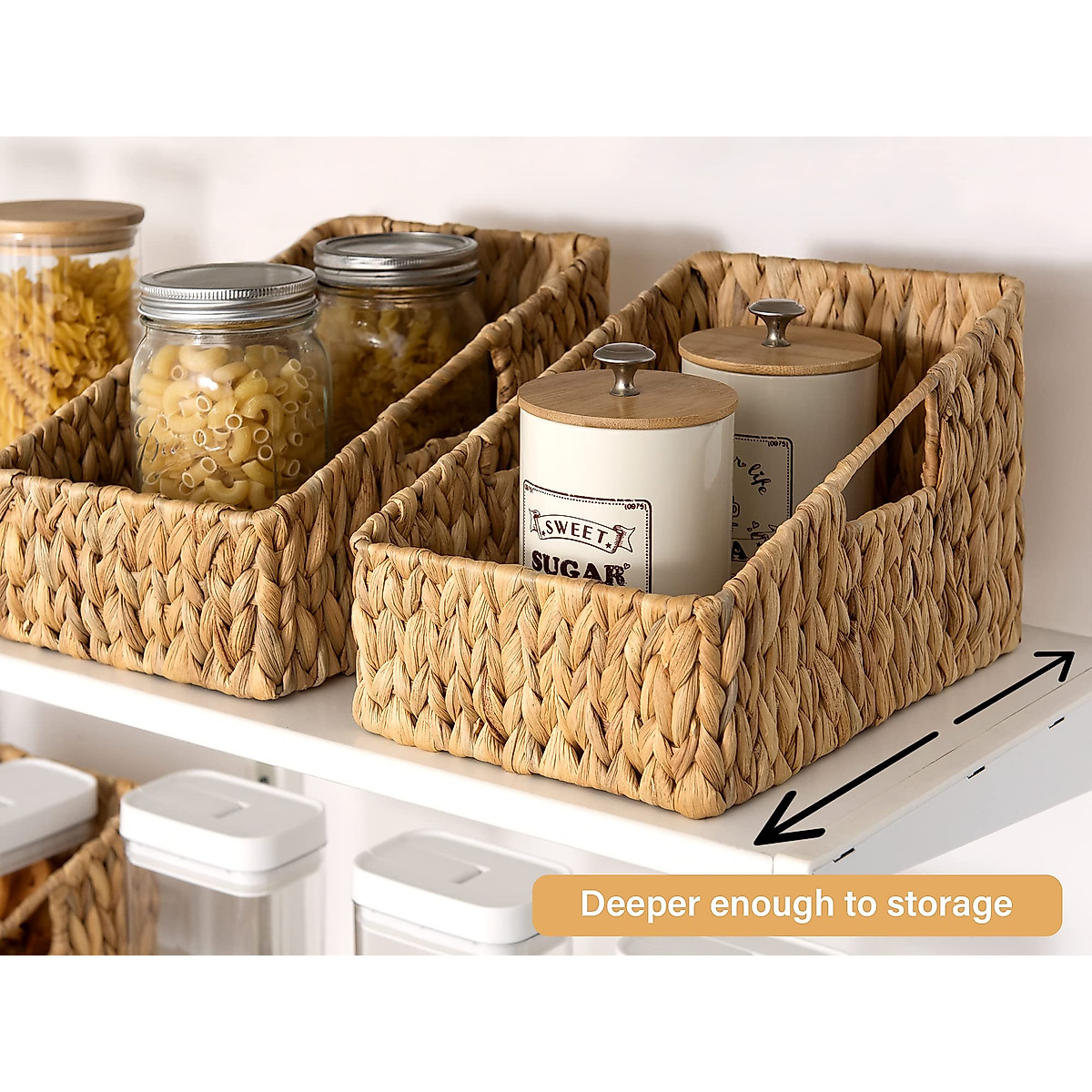 StorageWorks Wicker Baskets for Storage