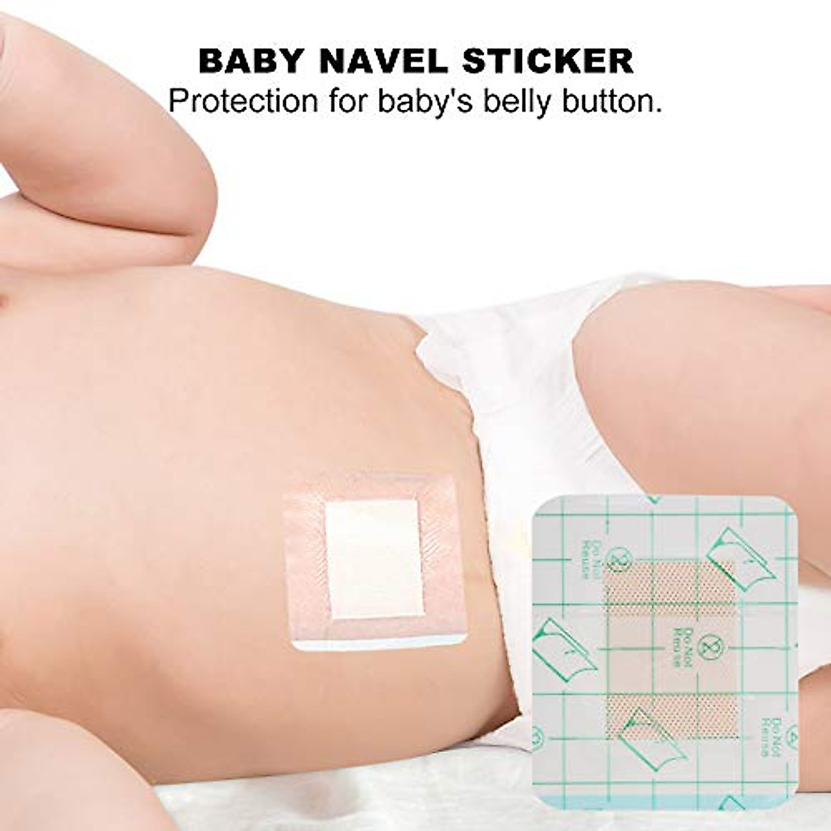 Baby Navel Sticker, 20Pcs Waterproof Swimming Umbilical Hernia Belt Baby Belly Band Cord Patch Adhesive Tape Belly Protector for Hernia Support Truss Kids