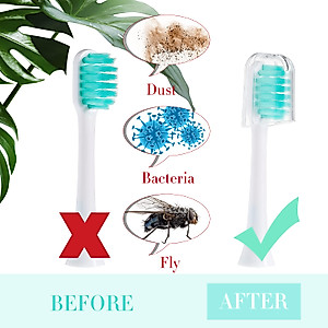 Honeydak 24 Pcs Reusable Toothbrush Cover Compatible with Sonic Electric Toothbrush Replacement Head Transparent Toothbrush Case Toothbrush Cover Cap for Healthy Brushing and Storage Travel