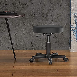 Gcxgz Rolling Swivel Stool Saddle Stool On Wheels, Massage Beauty Saddle Chair Adjustable Swivel Salon Stool for Manicure Tattoo Spa Salon for Kitchen,Salon,Bar,Office,Massage