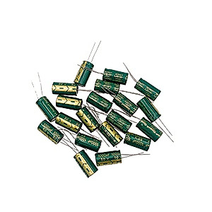 Cermant 20pcs 50V 1000UF Capacitor 13X25mm(0.51x0.98in) High Frequency Aluminum Electrolytic Capacitors for TV, LCD Monitor, Radio, Stereo, Game(20pcs 50V 1000UF) Amplifier(13X20mm(0.51x0.79in))