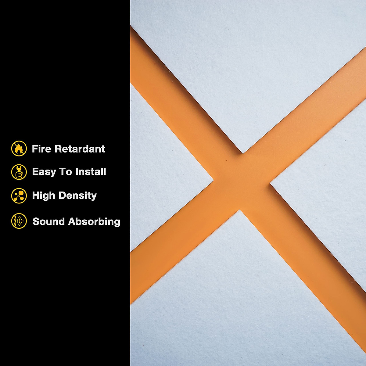 Fstop Labs Acoustic Foam Panels, 12" X 12" X 0.4" Acoustic Sound Absorbing Panel Tiles, Acoustic Panels, Absorption Insulation Treatment Used in Home & Offices