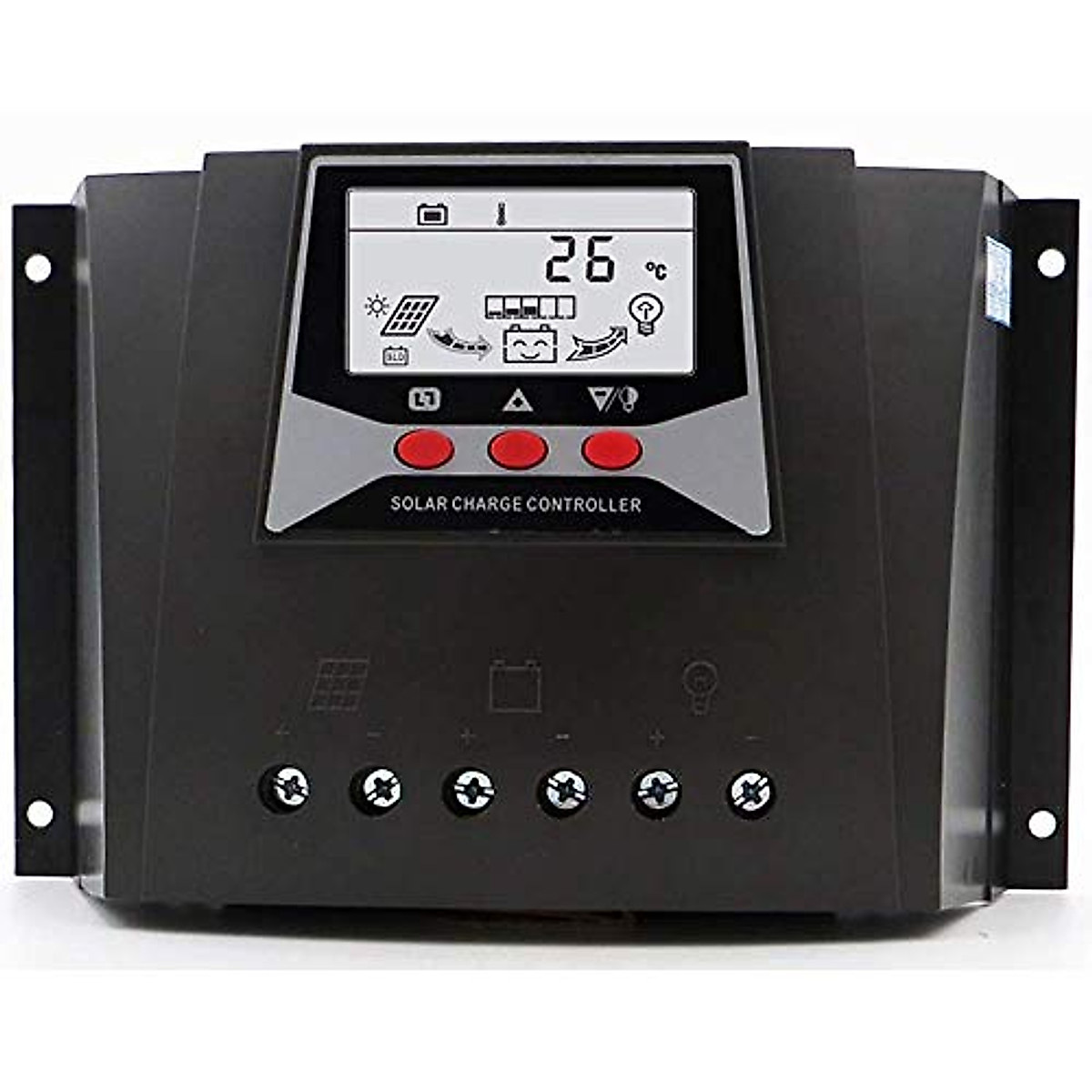 50 Amp Solar Charge Controller 48V 36 Volt 24V 12V Auto Switch, 50A PWM Panel Voltage Regulator for Lithium ion Lead Acid Lifepo4 Battery