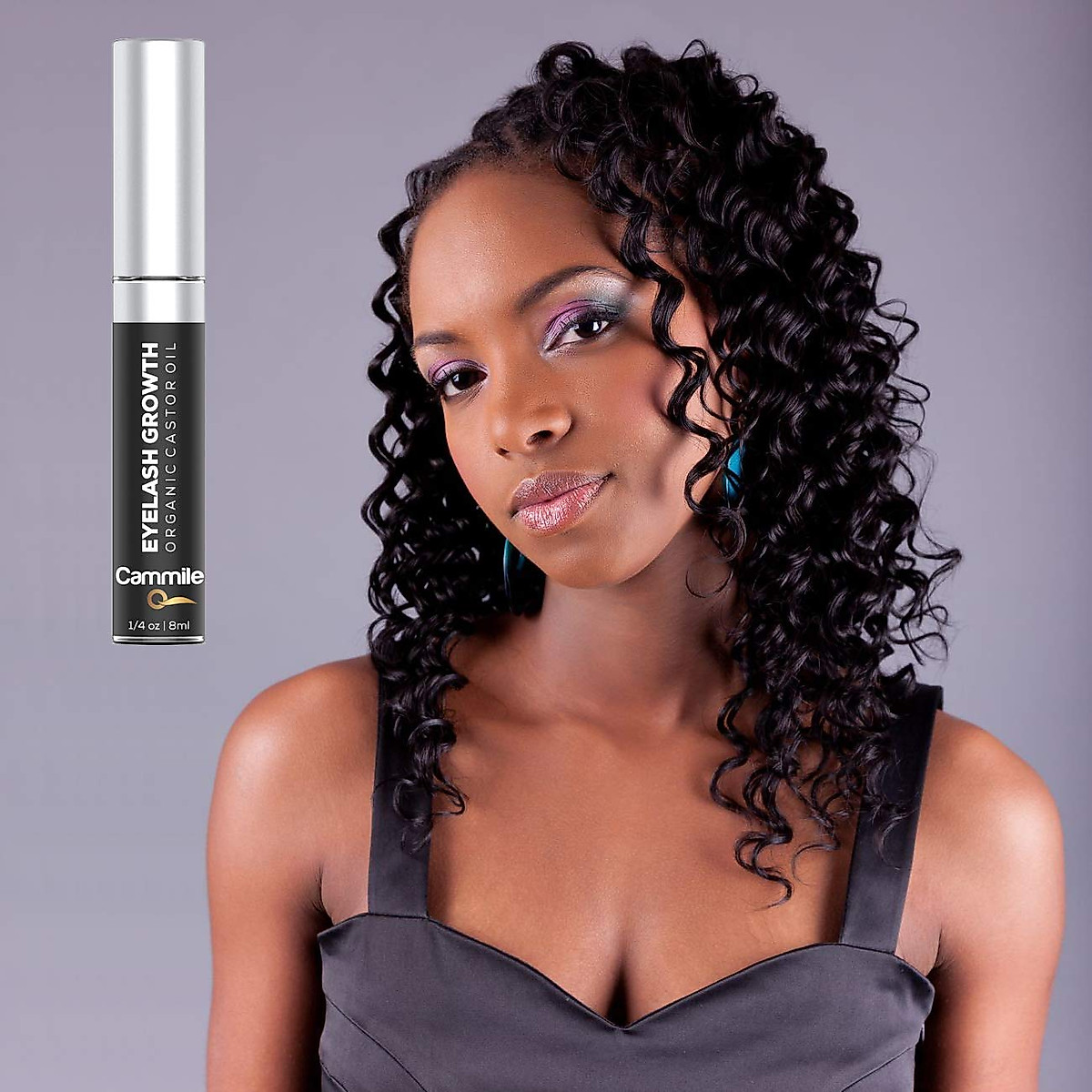 Cammile Q Organic Castor Oil Eyelash Serum - Grow Longer Lashes & Fuller Eyebrows - Natural Solution for Eyebrow and Eyelash Regrowth