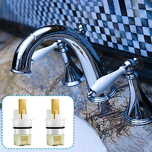 Honoson 16 Pieces Rp25513 Faucet Stem Replacement Faucet Repair Kit with Rp4993 Seat and Spring, 8 Cartridge for Bathroom Kitchen Lavatory