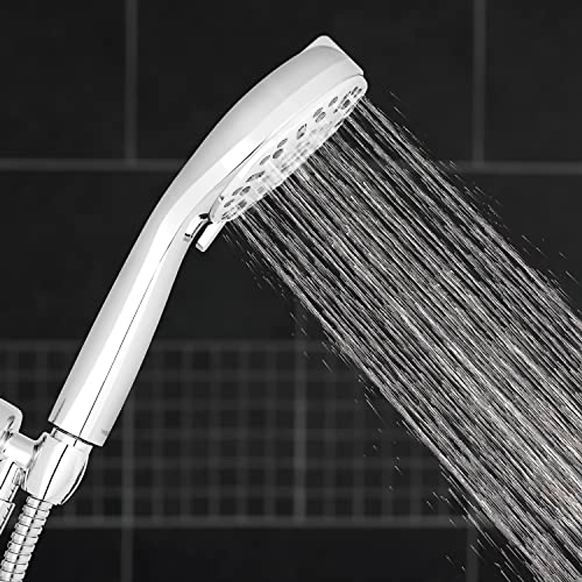 Waterpik ShowerClean Pro Hand Held Shower Head High Pressure Rinser With Built-in Power Jet Wash Shower Cleaner In Chrome, QCW-763ME