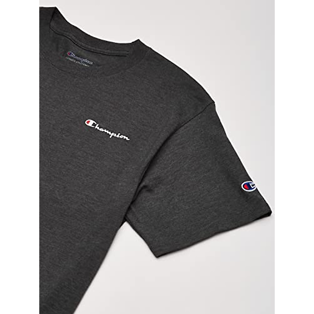 Champion mens Classic T-shirt, Left Chest Script T Shirt, Granite Heather-y08160, X-Large US