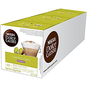 Nescafe Dolce Gusto Pods, Skinny Cappuccino, 16 Count (Pack of 3)