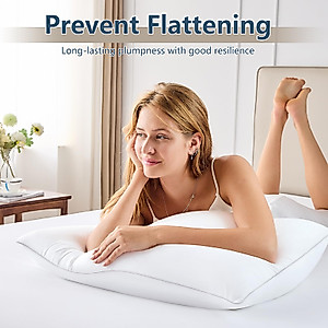 CozyLux Pillows King Size Set of 2, Hotel Quality Bed Pillows for Sleeping 2 Pack, Cooling Pillows for Side Back and Stomach Sleepers, Down Alternative Luxury Soft Supportive Fluffy Pillows (19x34)