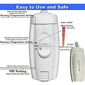 Pet Heating pad for Large Dog cat Heated Bed Dog Heating pad 34" x 21" with Soft Washable Cover Electric Heating pad Keep Pets Warmer Water Resistant Chew Resistant Cord