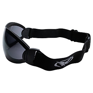 Global Vision 3 Motorcycle Goggles Clear Smoke Yellow Anti-Fog Lenses Flare Skydive Goggles