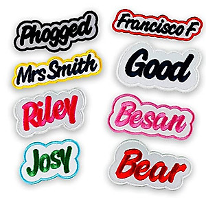 Unique Freehand Border Alphabet Patch Embroidered Iron On/Sew On Personalised