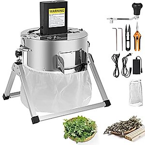 VEVOR Bud Leaf Trimmer, 16 inch Electric and Manual Hydroponic Dry or Wet Plant Trimming Machine, with Sharp Stainless Steel Blades & Solid Metal Gearbox & Hand Pruners, for Flowers, Leaves, Herbs