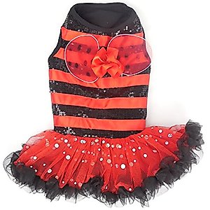 Ladybug Costume Dress for Dogs