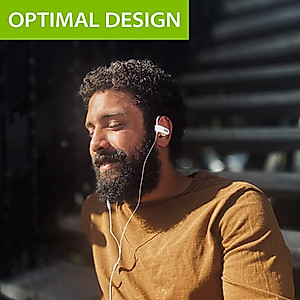 Avantree E171 - Sports Earbuds Wired with Microphone, Sweatproof Wrap Around Earphones with Over Ear Hook, in Ear Running Headphones for Workout Exercise Gym Compatible with Cell Phones - White