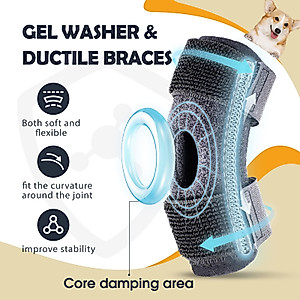 Adjustable Dog Leg Braces for Joint Support and Injury Recovery - Premium Material, Comfortable Fit, Durable Design - Ideal for Active Dogs, Large Breeds, and Elderly Pets (M-1 Pair)