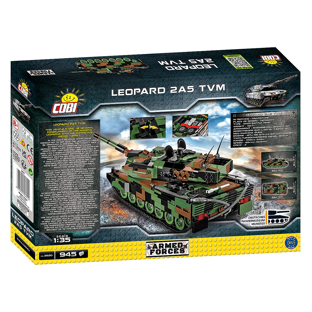 COBI Armed Forces Leopard 2A5 TVM German prototype tank
