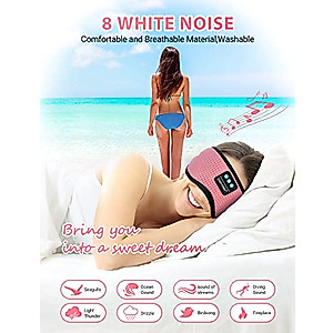 Sleep Headphones White Noise Sleep Mask 3D Music Blue-Tooth Sleeping Eye Mask Sleeping Headphones for Side Sleepers Sleep Mask with Bluetooth Headphones Gifts for Men Women