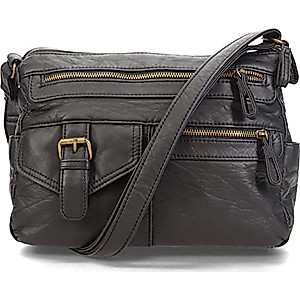 Bueno Women's, Elephant Washed Hobo BLACK NS