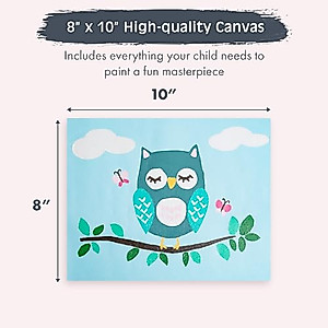Pink Picasso Kits Paint by Number for Kids Ages 5-12 | DIY 8x10 Beginners Kids Paint Set Color by Numbers Canvas Painting Kits | As Seen On Shark Tank & Oprah's Favorite Thing (Olivia Owl)
