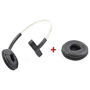for Plantronics Standard Headband 84605 + Extra Cushion Replacement Over-The-Head Headset for Savi CS540 W740 W745 W440 W740-M
