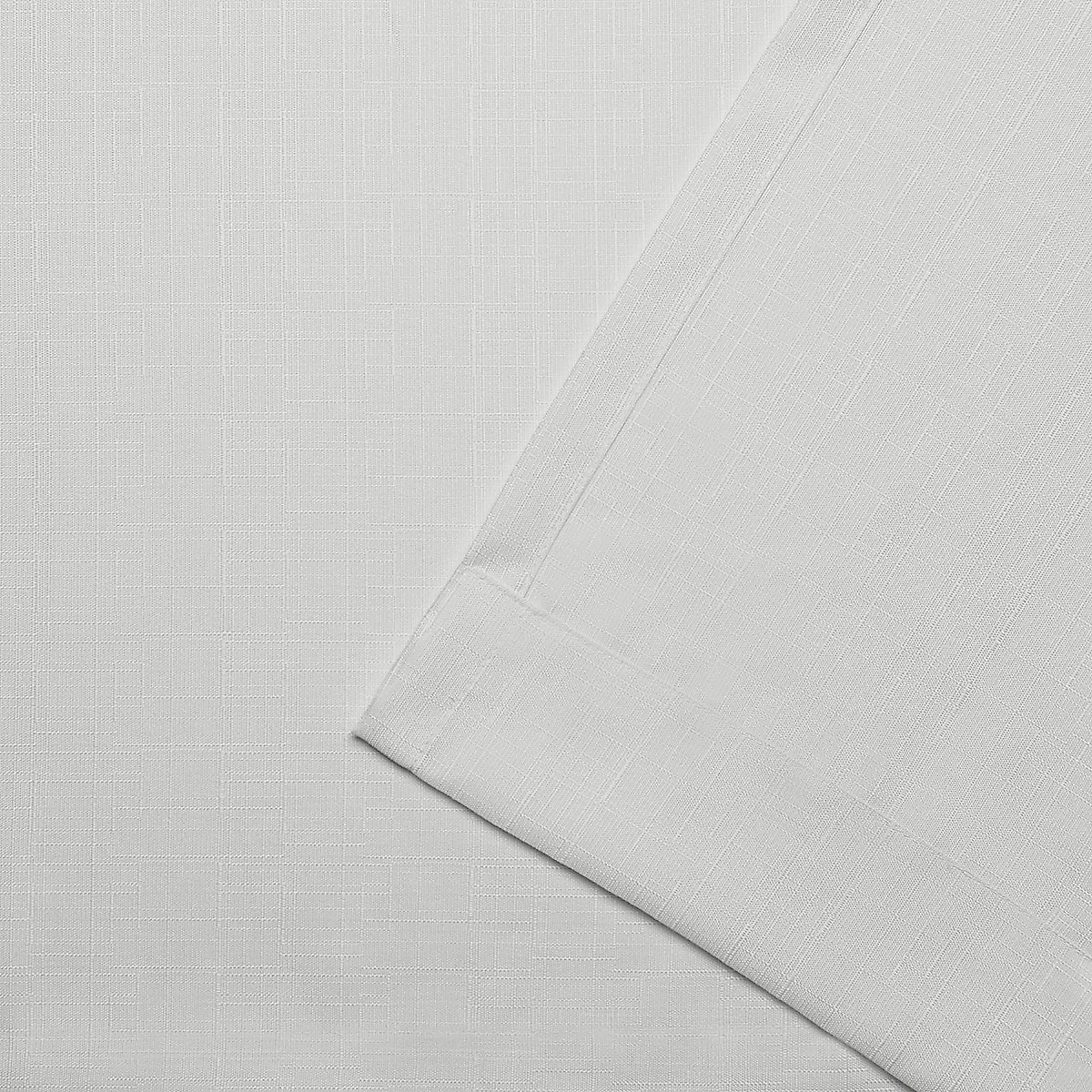 Exclusive Home Curtains EH8333-01 2-96L Loha Linen Braided Tab Top Curtain Panel Pair, 54x96, Winter White