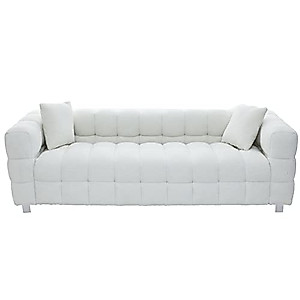 Akrenar 82" Modern Oversized Sofa, Sofas with Two Pillows, Couches for Living Room, Bedroom,Beige