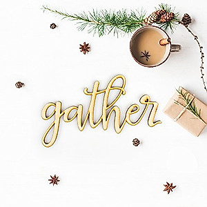 Gather Wood Sign Home Décor Wall Art Unfinished 18" x 11"