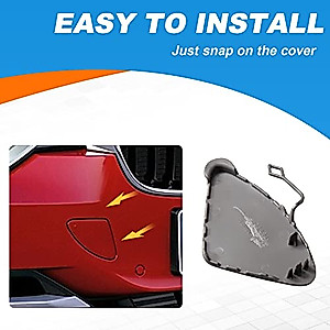 CZShiYue Front Bumper Tow Hook Cover Towing Eye Cap Fit for BMW F30 F31 3 Series 320i 328i 335i 2012 2013 2014 2015 51117293116 (Black, Right Passenger Side)