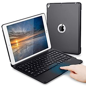 LAVO-TECH Wireless Bluetooth Keyboard Case 10.2" 10.5" with Touchpad for iPad 9th 8th 7th Gen, iPad Air 3rd, iPad Pro 10.5", Smart Wireless Keyboard Case 360° Full Protection Cover