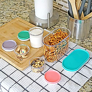 Southern Homewares Nestable Stackable Food Storage Containers Set of Four Perfect Pantry Organizer Solution Plastic Food Bins